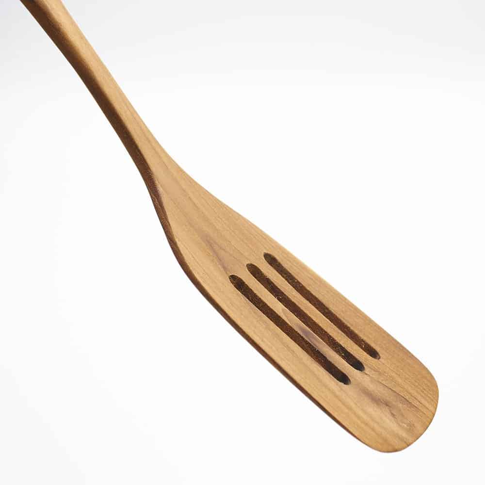 Teak Wood Slotted Spatula » FAAYHaus®